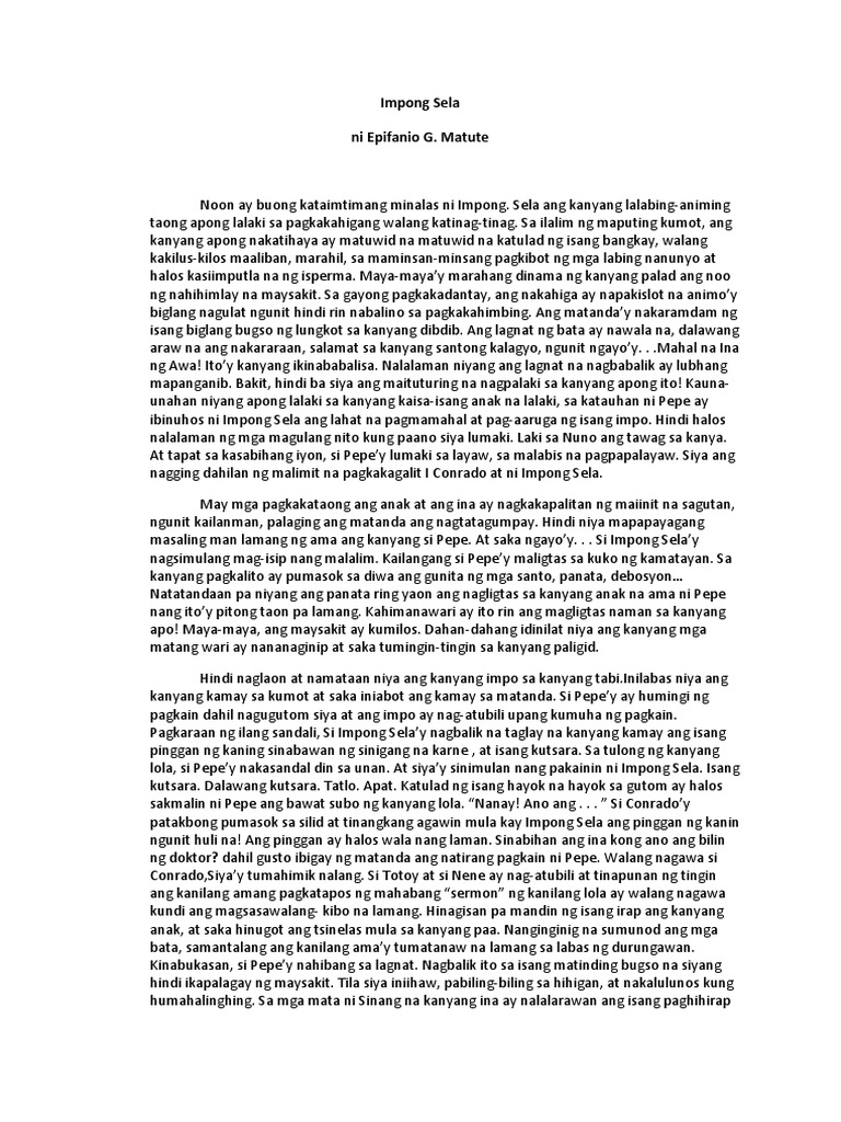 Impong Sela | PDF
