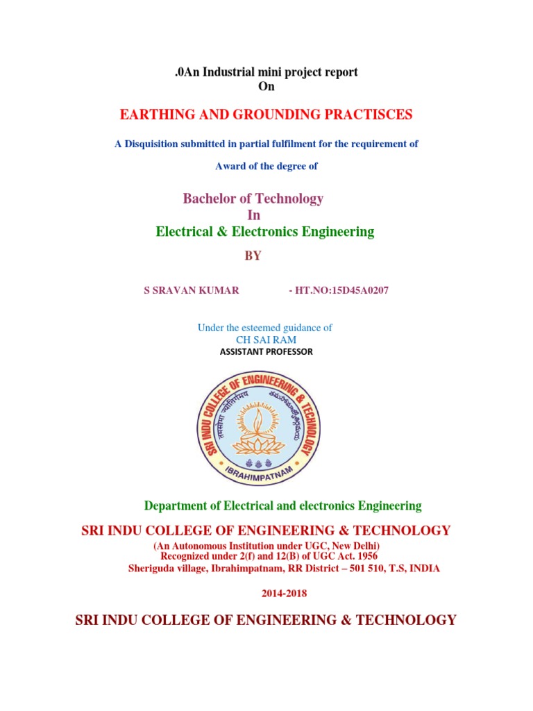 A Comprehensive Analysis of Earthing and Grounding Practices for ...