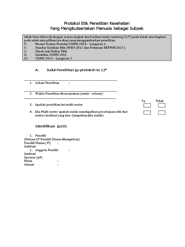 Form Protokol Mutakhir Polkesma | PDF
