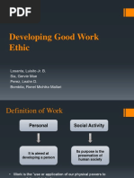 Developing Good Work Ethics | PDF | Employment | Leadership