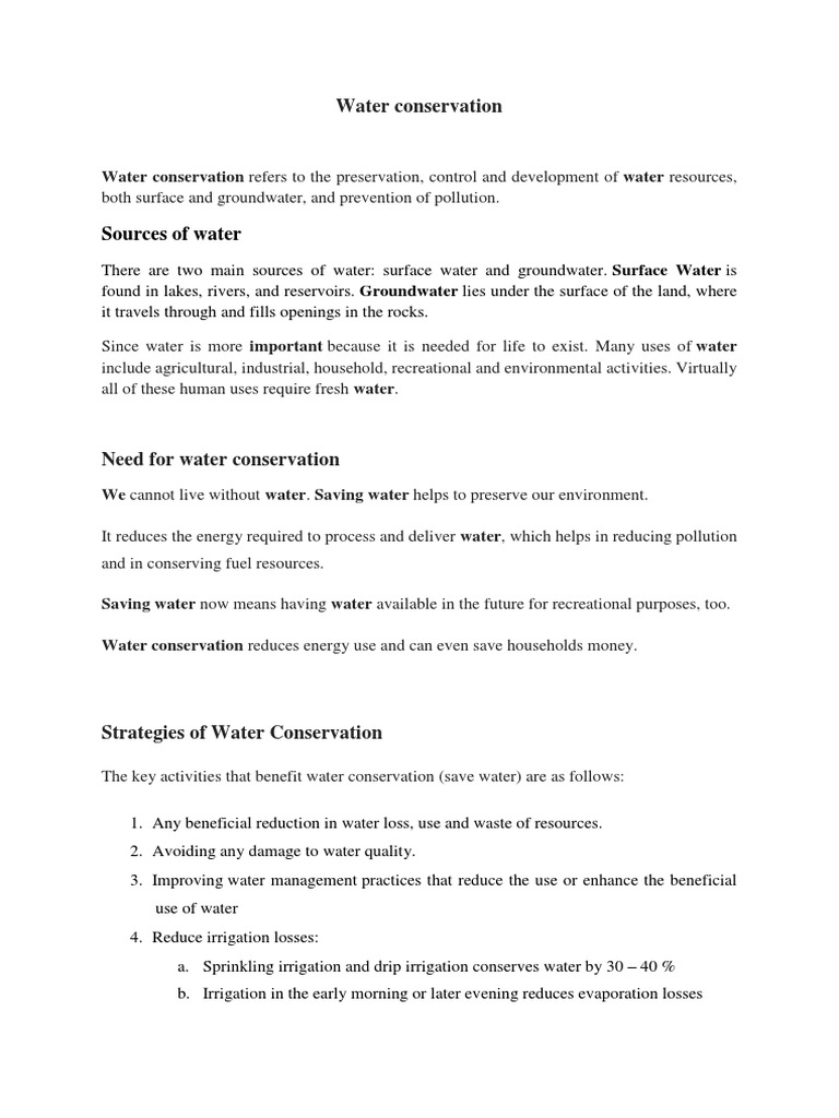 Water Conservation-1 | PDF | Water Conservation | Surface Runoff