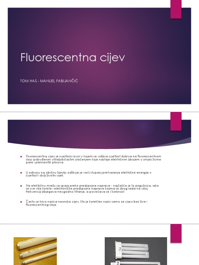 Fluorescentna Cijev | PDF
