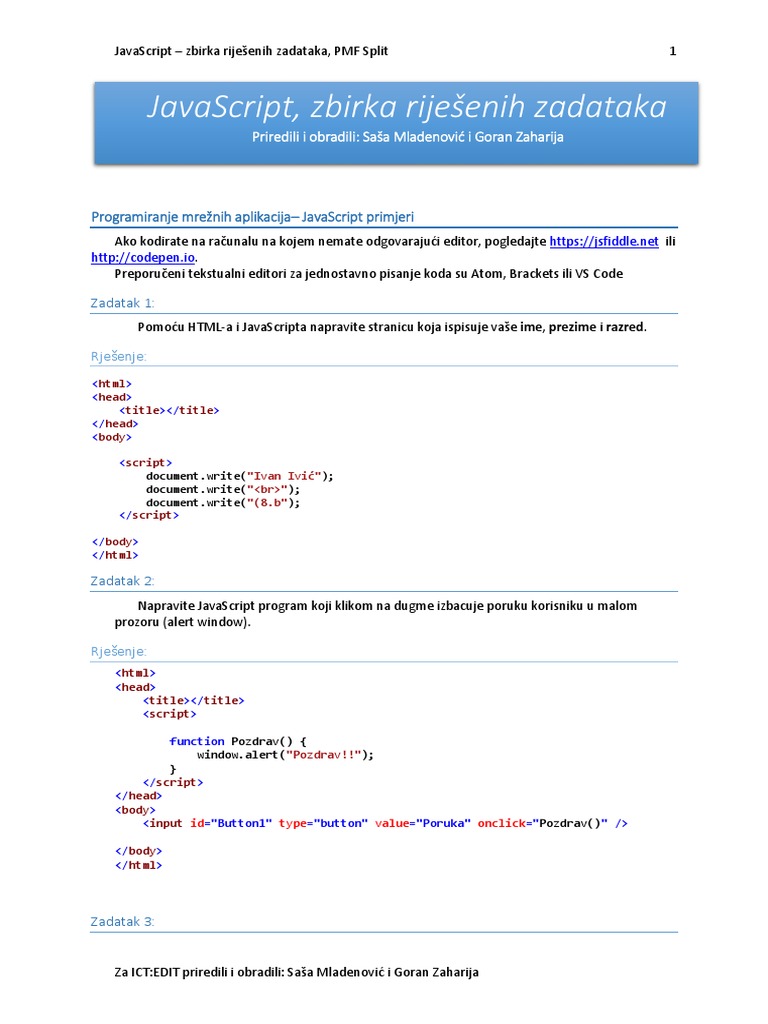 Zbirka Javascript | PDF