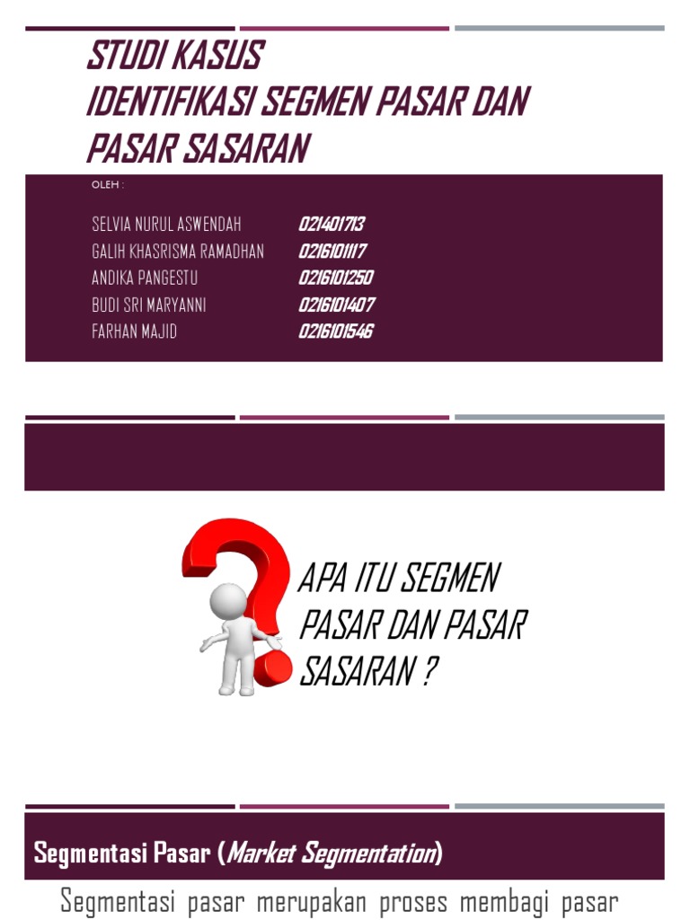 Segmentasi Pasar Dan Pasar Sasaran | PDF