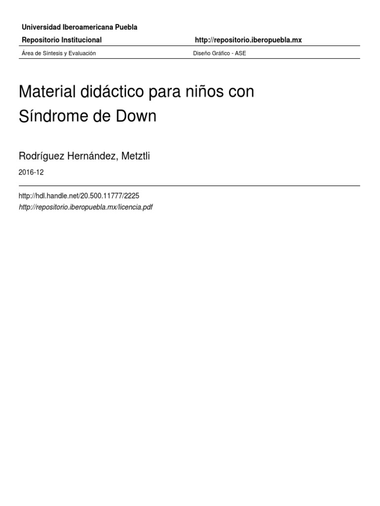 Material Didáctico para Síndrome de Down | PDF | Mitosis | Síndrome de Down