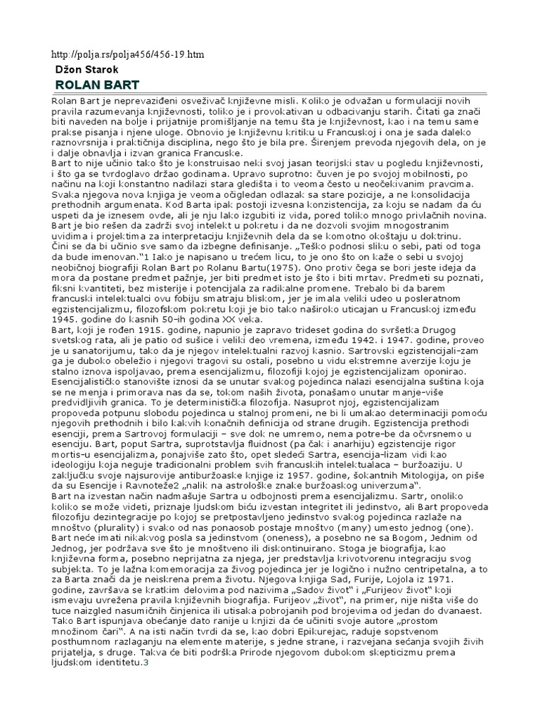 Džon Starok Rolan Bart | PDF