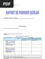 Fisa Progres Scolar Model de Completat | PDF