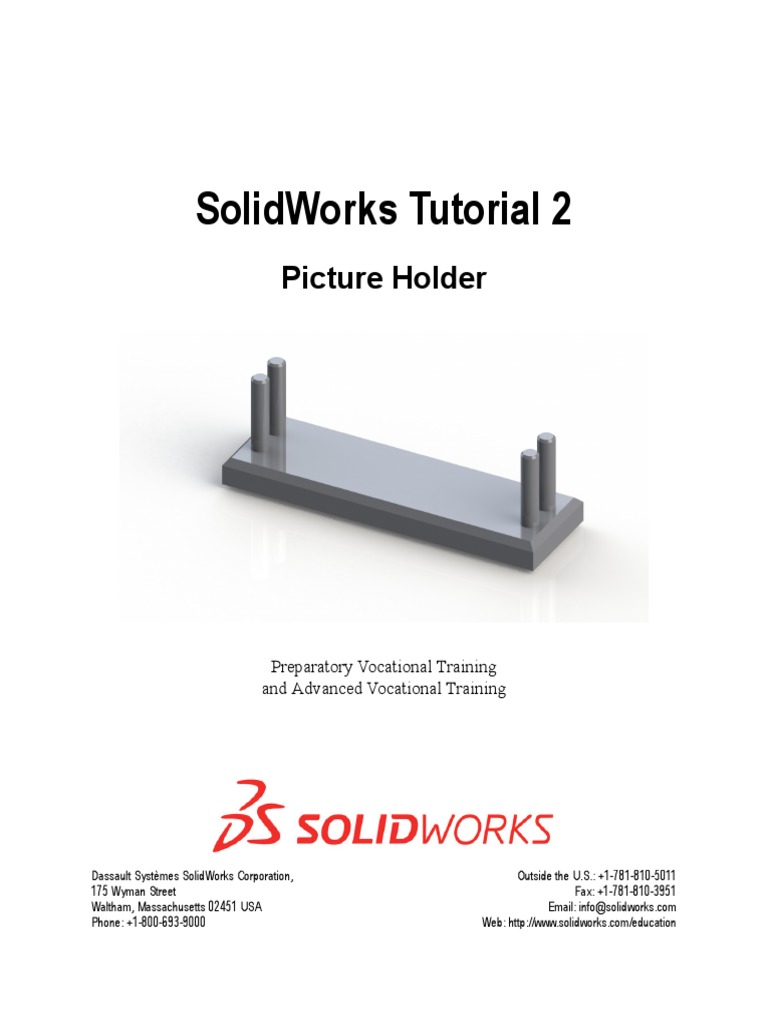 Solidworks Tutorial 2: Picture Holder | PDF | Software | Computing