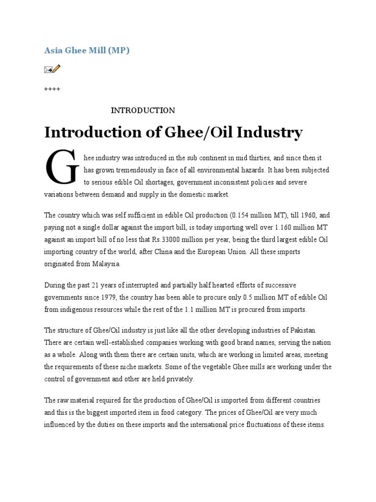 Asia Ghee Mill | PDF | Taxes | Strategic Management