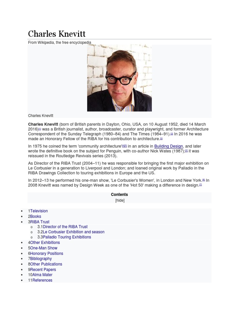 Charles Knevitt: From Wikipedia, The Free Encyclopedia | PDF