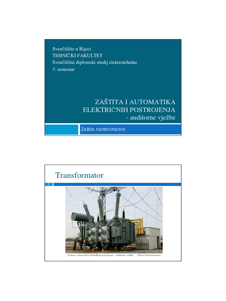 Zaštita I Automatika Električnih Postrojenja | PDF