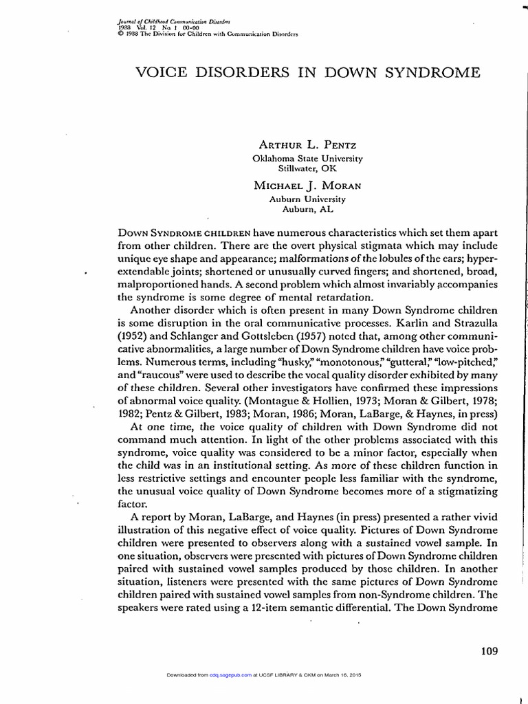 Down Sin Drom | PDF | Loudspeaker | Down Syndrome