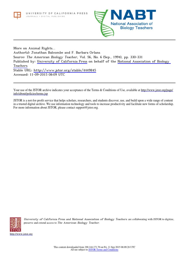 Animal Testing | PDF | Animal Rights | Organisms