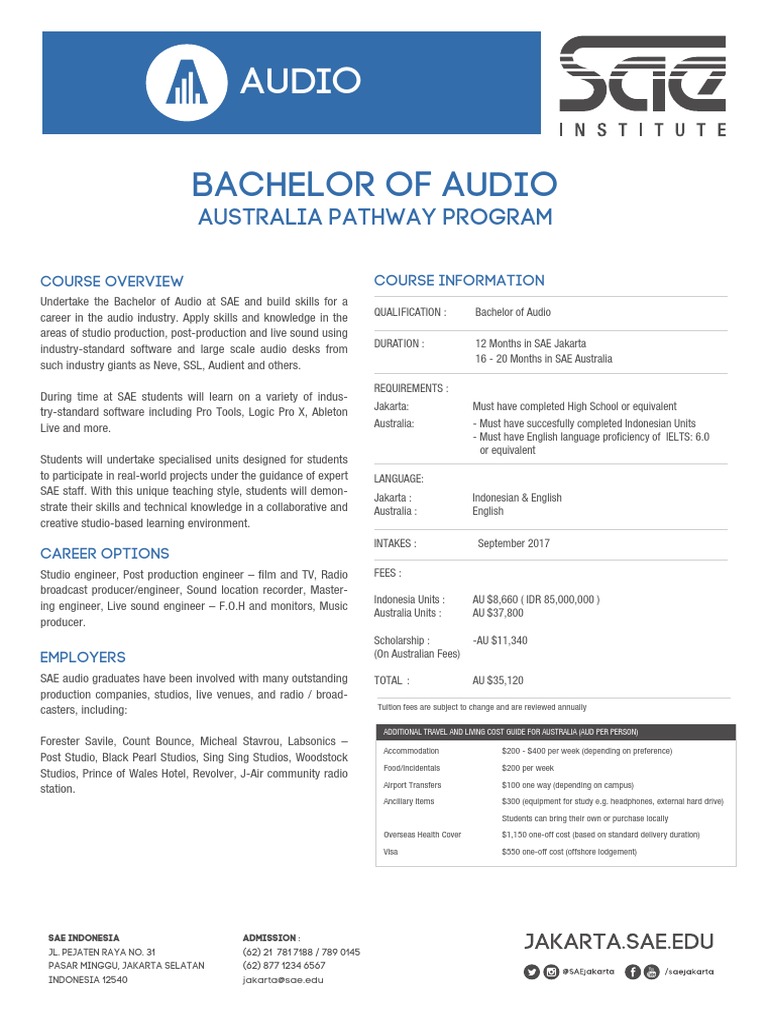AUDIO Pathway | PDF | Audio Engineer | Academic Term