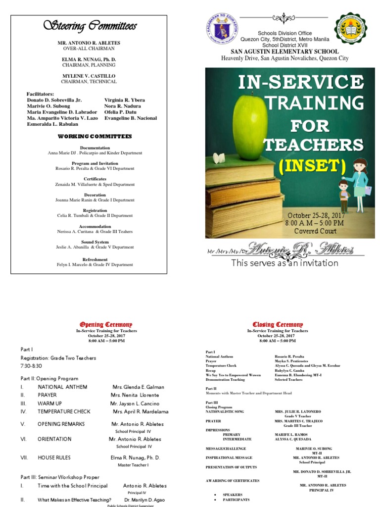 INSET Program Invitationedited | PDF