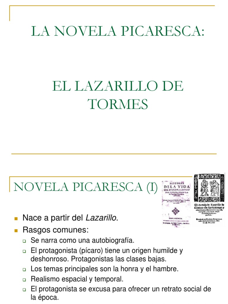 El Lazarillo de Tormes y La Picaresca | PDF