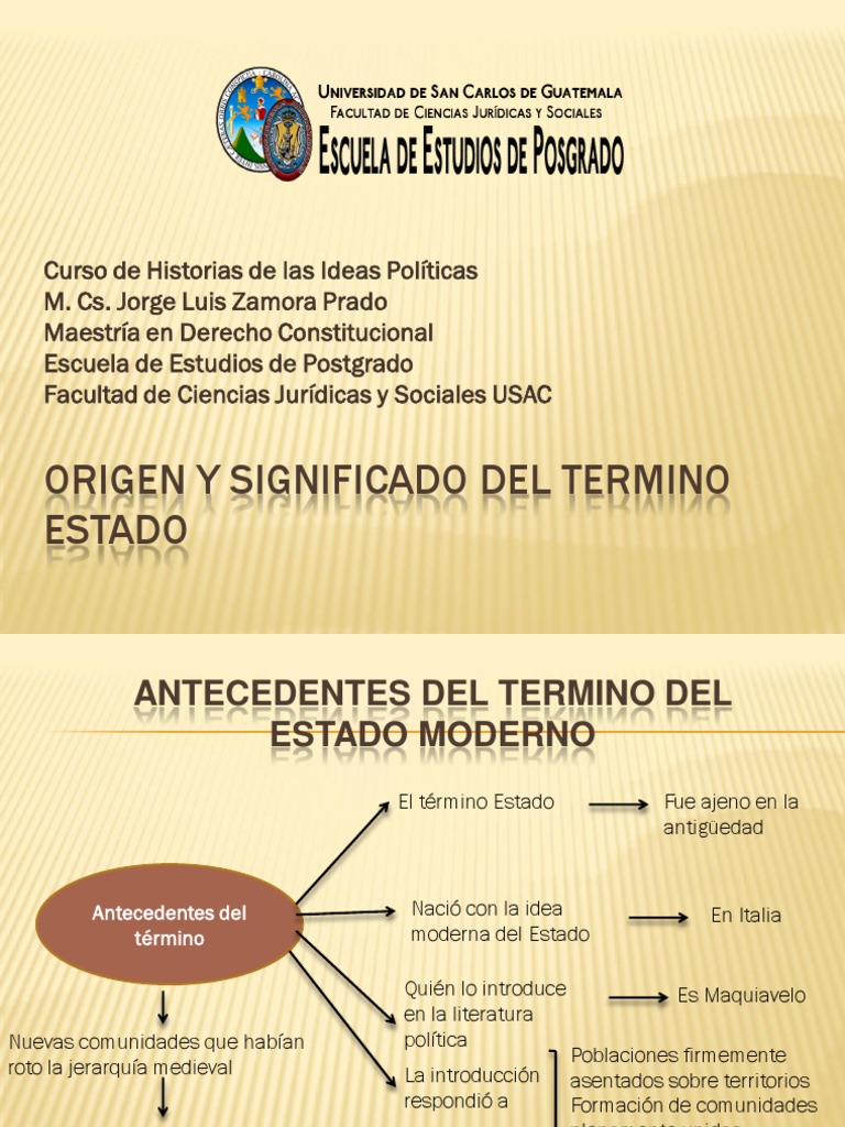 Origen y Significado Del Termino Estado | PDF | Monarca | Nicolás ...