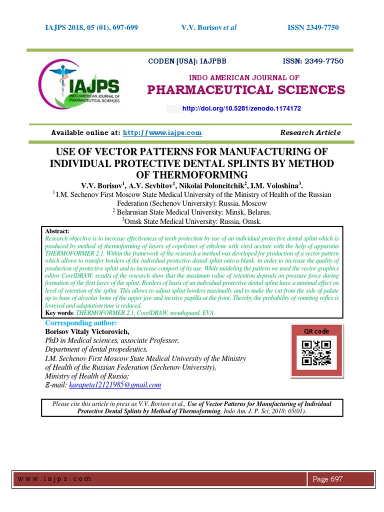 Use of Vector Patterns For Manufacturing of Individual Protective ...