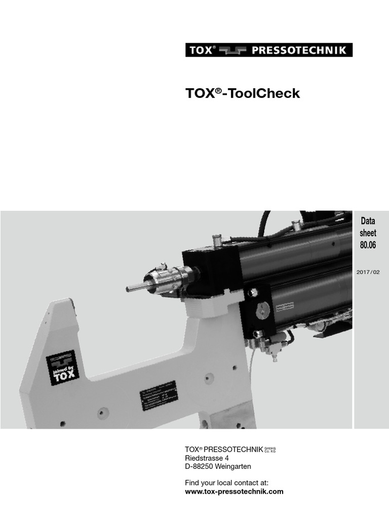 Tox - Toolcheck: Data Sheet 80.06 | PDF | Reliability Engineering ...