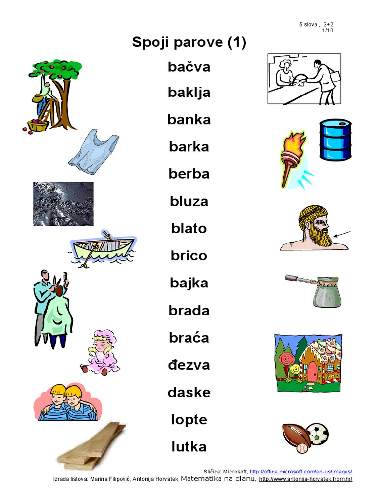 Citanje Rijeci Od 5 Slova 32 Bez Boje Pdf
