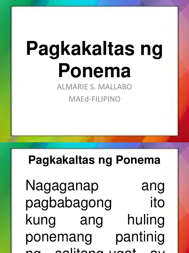 Pagkakaltas NG Ponema | PDF