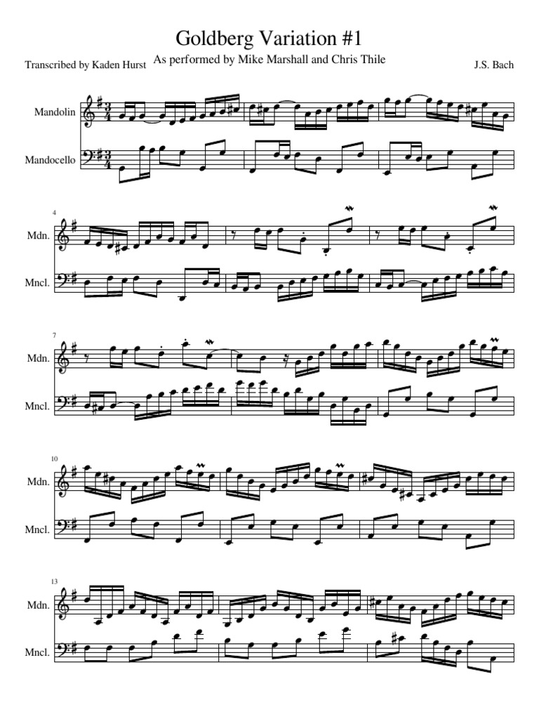 1948071-Goldberg Variation 1 | PDF | String Instruments | Necked Lutes