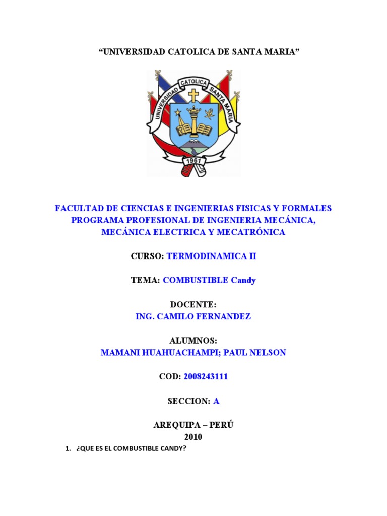 Combustible Candy | PDF | Química | Materiales