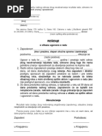 Primer Sporazuma o Prestanku Radnog Odnosa | PDF