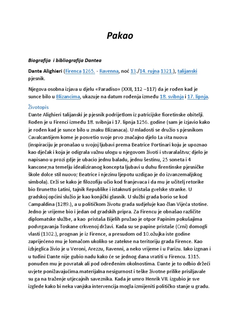 Dante Pakao | PDF