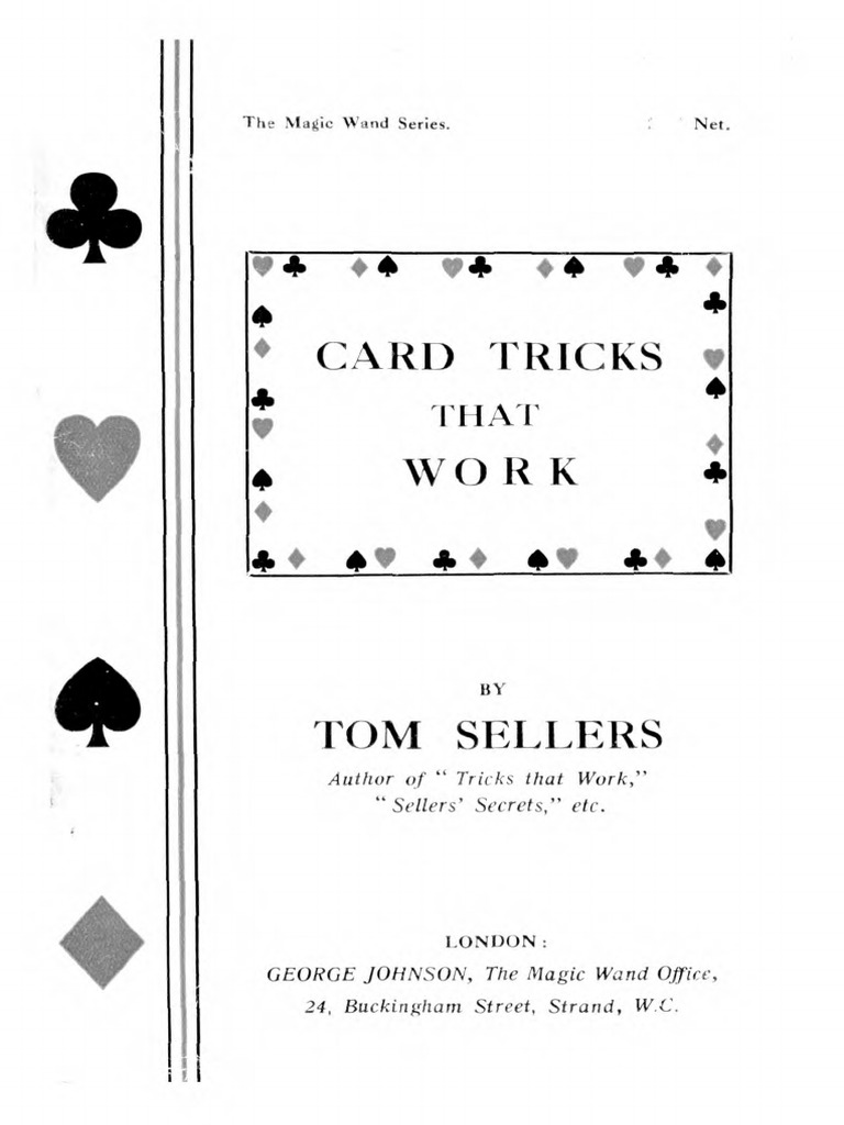 Card Tricks That Work PDF | PDF | Playing Cards | Thumb