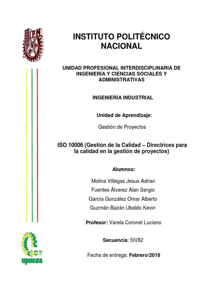 Guía ISO 10006 para Proyectos | PDF | Calidad (comercial) | Gestión de la calidad