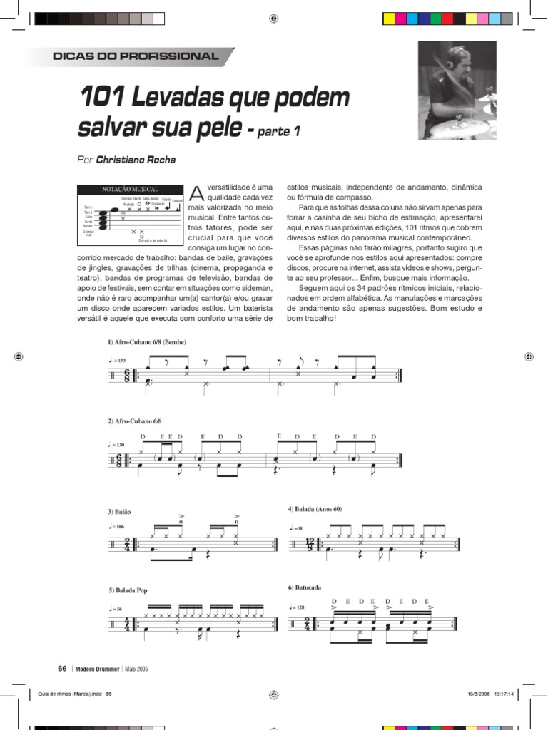 101 Levadas Que Podem Salvar Sua Pele - PARTE 1 | PDF | Bateria (instrumento) | Entretenimento ...