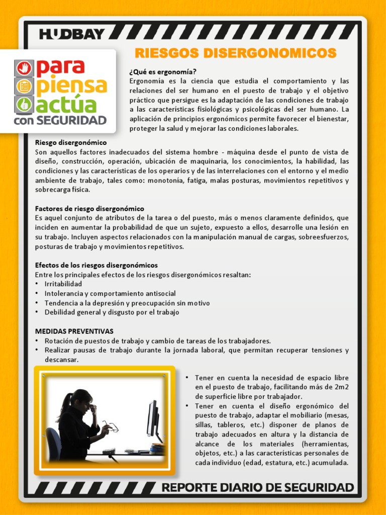 Riesgos Disergonomicos | PDF | Factores humanos y ergonomía | Sicología
