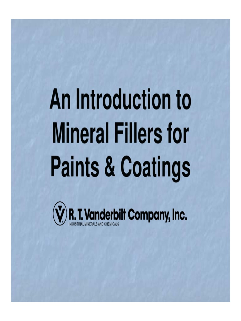 VANDERBILT-An Introduction To Mineral Fillers For Paints & Coatings ...