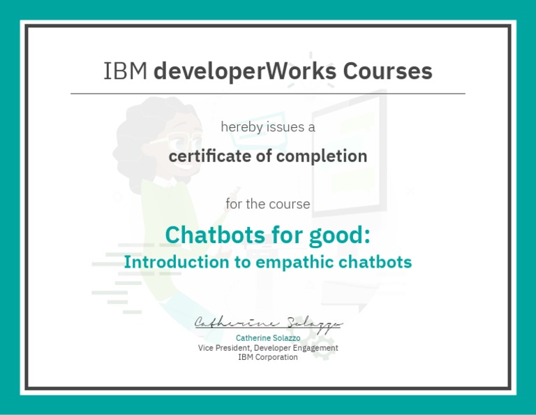 Ibm Developerworks Courses: Chatbots For Good | PDF