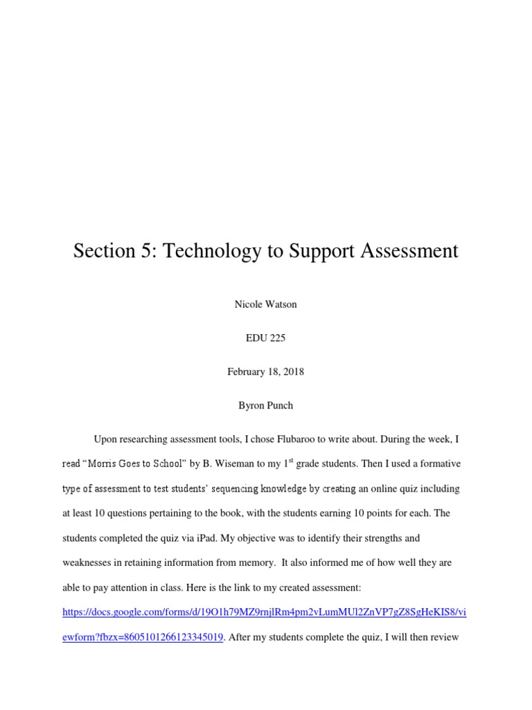 Section 5 - Technology Assessment | PDF | Educational Assessment | Change