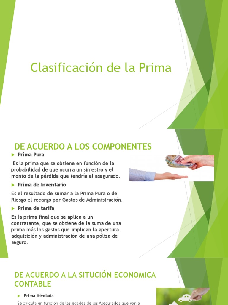 Clasificacion de Primas | PDF | Reaseguro | Póliza de seguros