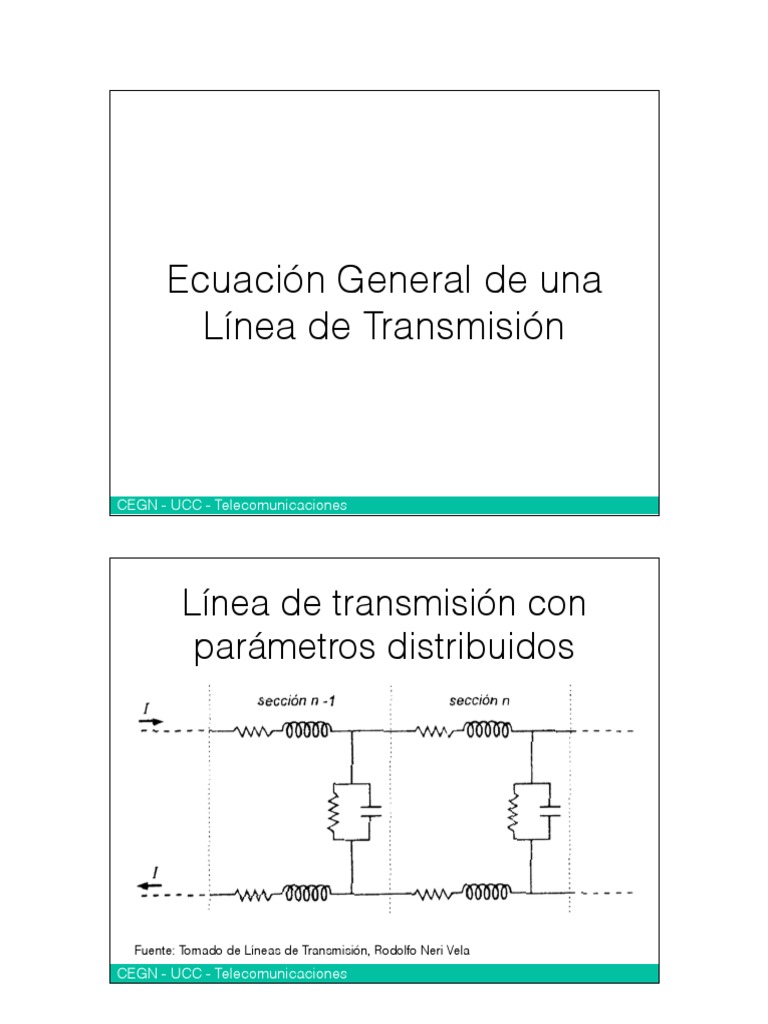 04-Ecuación General de Una Línea de Transmisión | PDF | Línea de ...