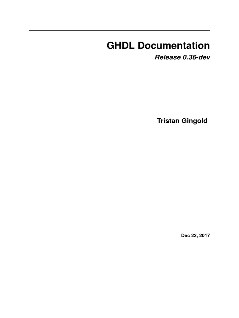 GHDL | Download Free PDF | Vhdl | Hardware Description Language