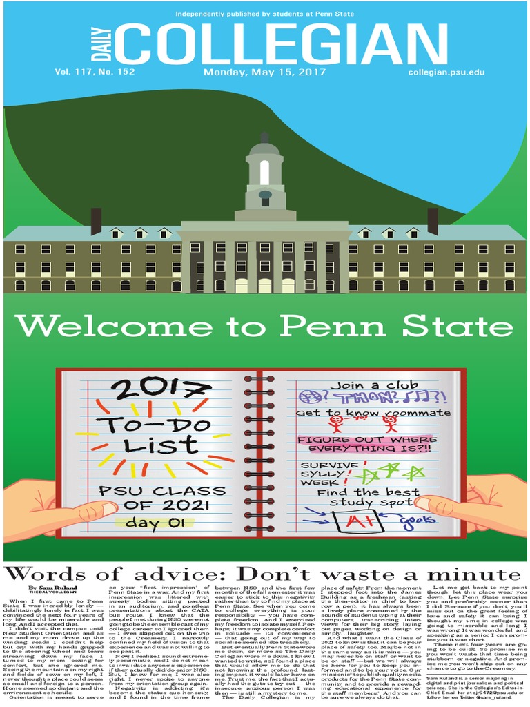Welcome To Penn State: Words of Advice: Don't Waste A Minute | PDF ...