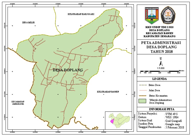 Peta Administrasi Desa Doplang