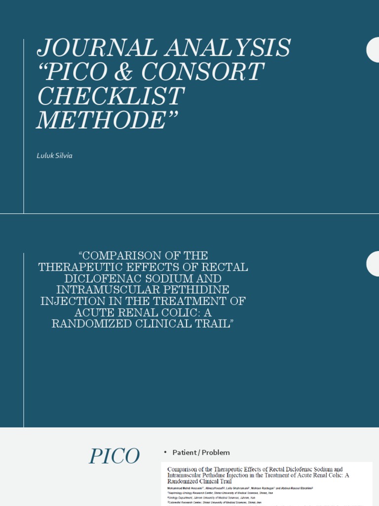 Journal Analysis "Pico & Consort Checklist Methode": Luluk Silvia | PDF ...