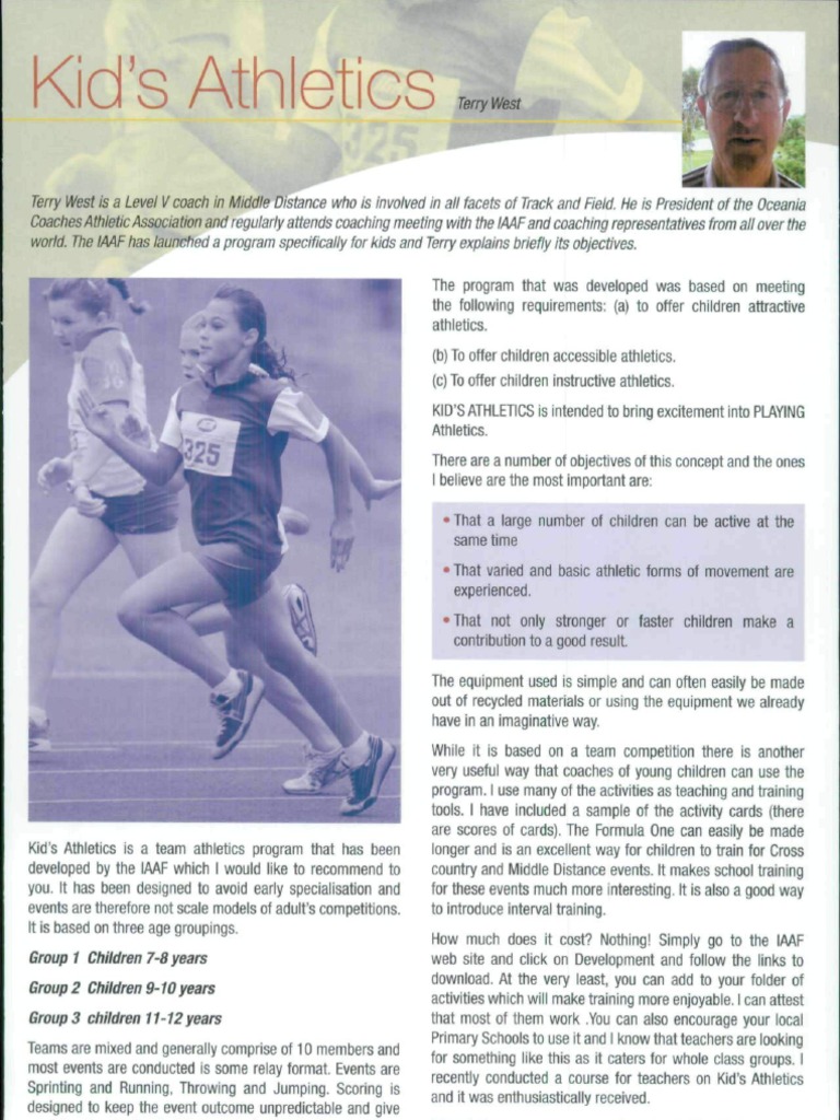 Kids Athletics | PDF | Track And Field | Running