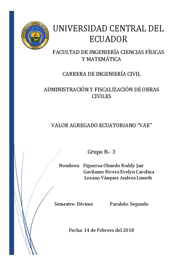 Van Final | PDF | Valor añadido | Ecuador