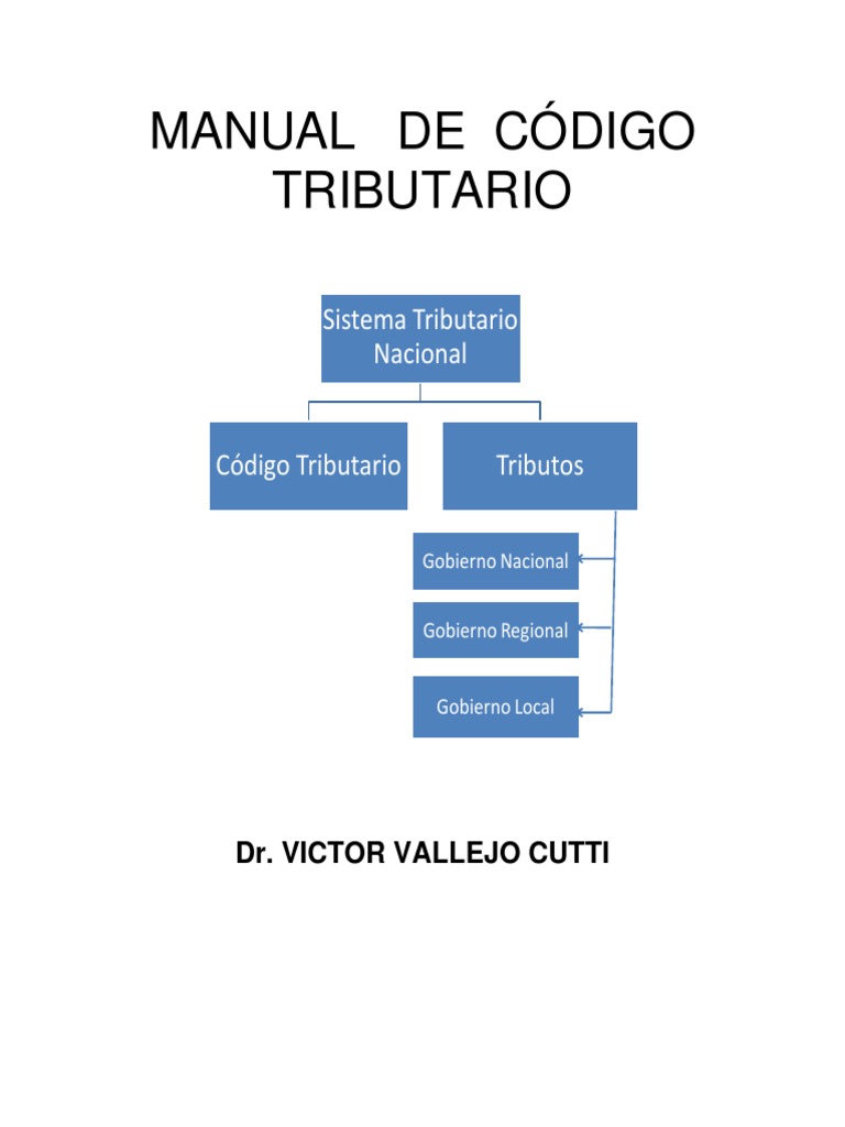 Manual de Código Tributario 2018 | PDF | Constitución | Estatuto de ...