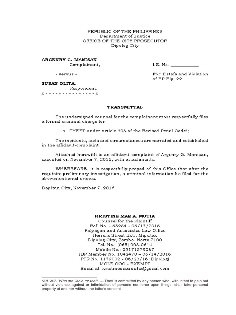 Sample Transmittal | PDF
