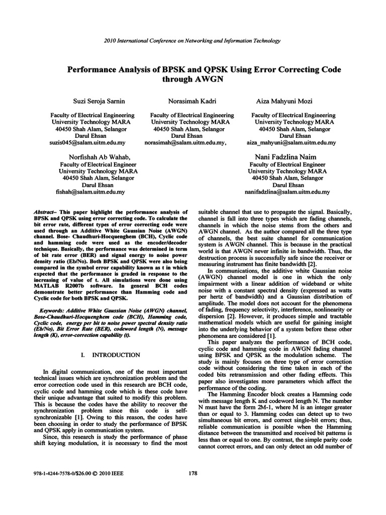 PSK and QPSK | PDF | Forward Error Correction | Computer Data