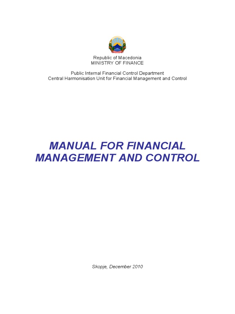 Manual For Financial Management and Control | PDF | Internal Control | Risk