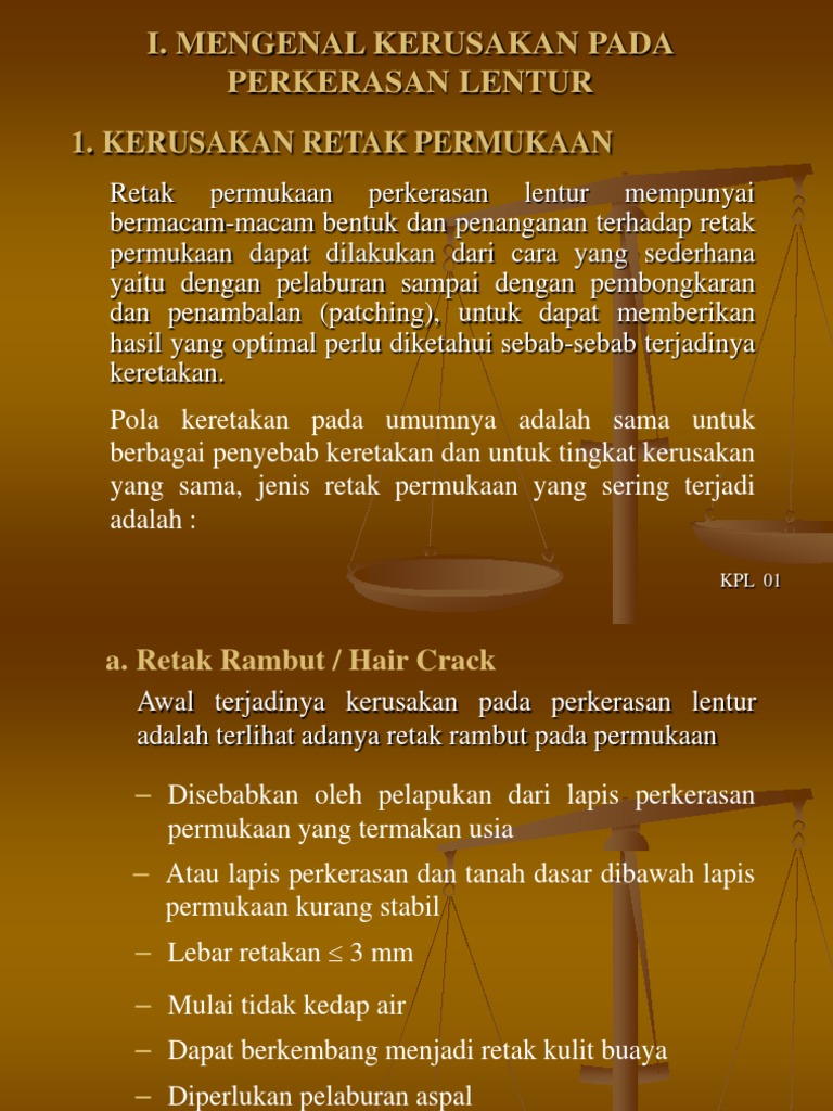 Jenis Kerusakan Retak Permukaan Background | PDF