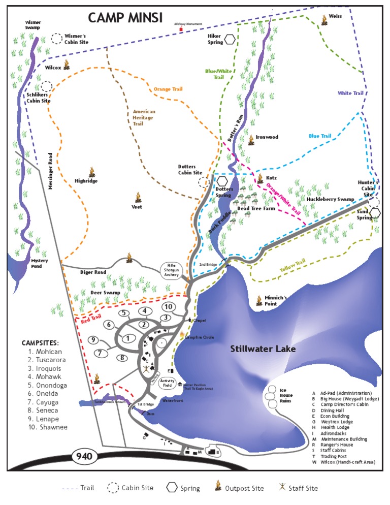 Camp Minsi Trail and Cabin Map | PDF | Great Lakes Tribes | Tribe